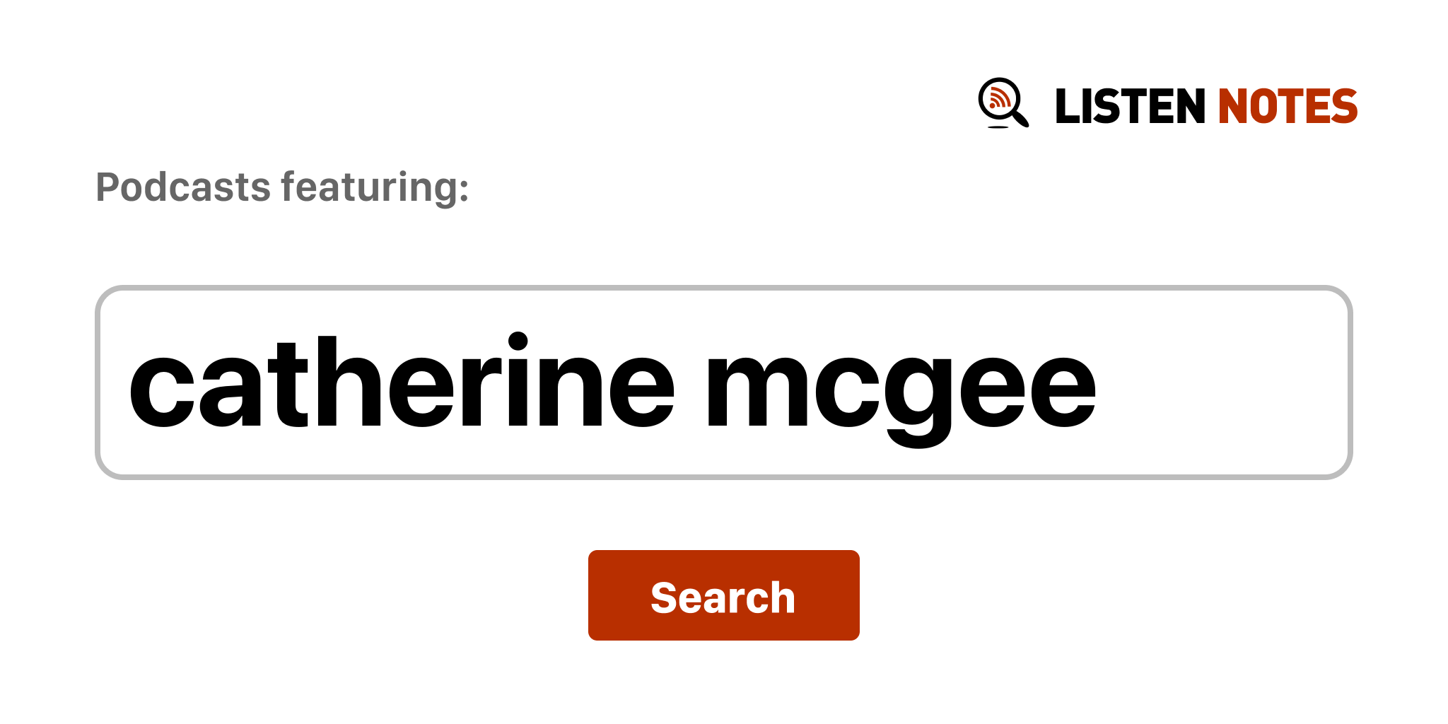 Catherine Mcgee - Top podcast episodes